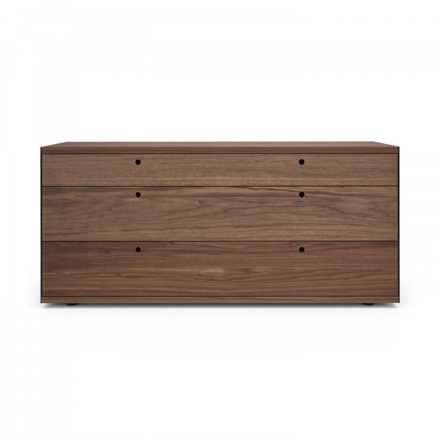 Frank 6 Drawer Dresser in Walnut and Metal Sides | Huppe Furniture ...