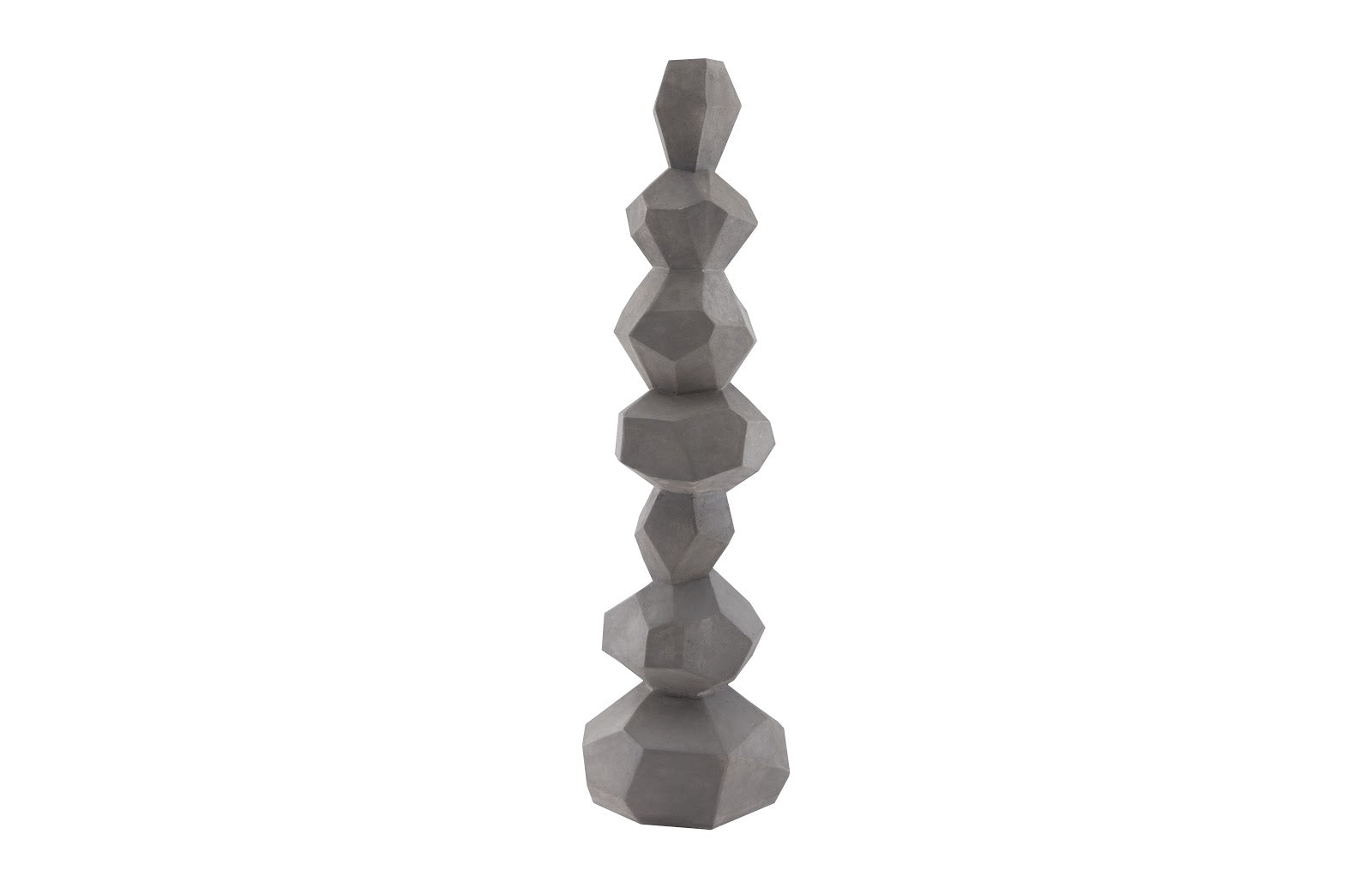 Faceted Rock Column Sculpture Gray | Phillips Collection – Modern Studio