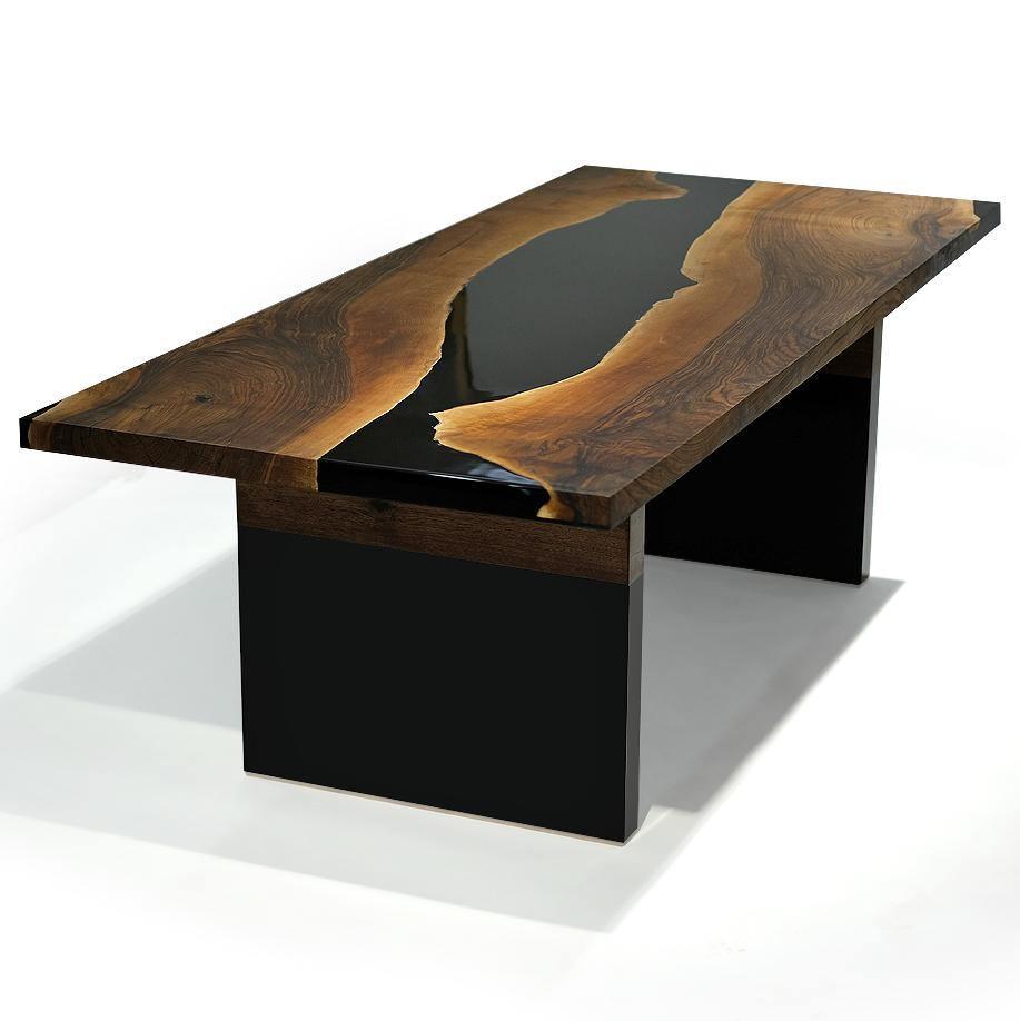 Arditi Collection | Black Thyria River Walnut Dining Table – Modern Studio