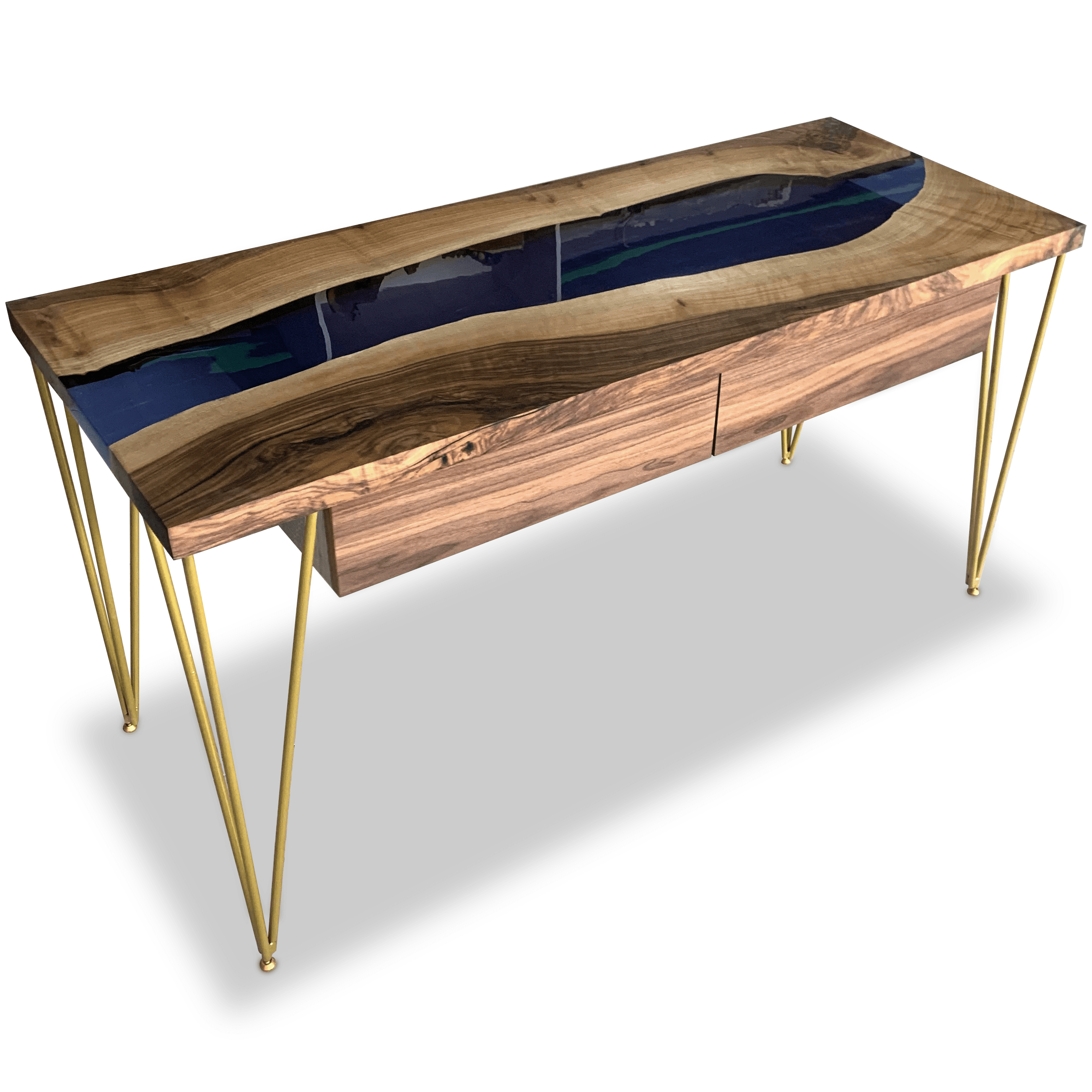Arditi Collection | Brontes Walnut Wood River Desk – Modern Studio