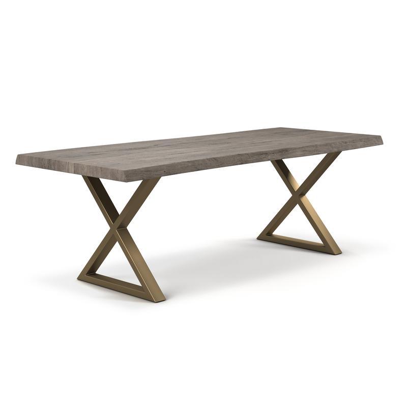 Brooks Natural Edge Dining Table - X Base – Modern Studio