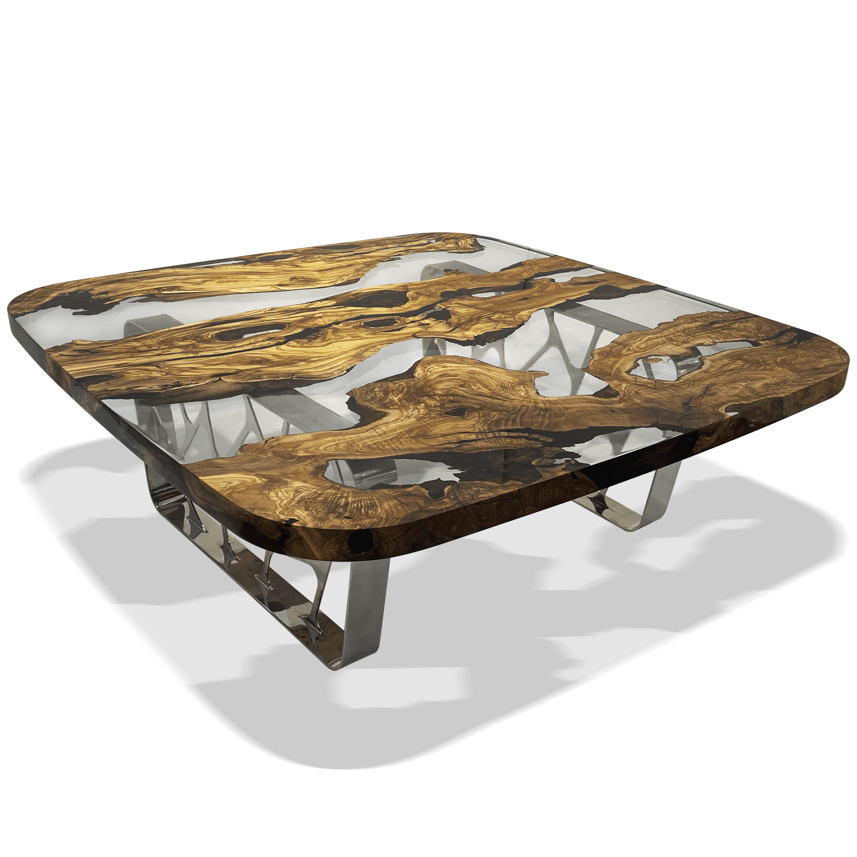 Arditi Collection | Ombrone Olive Wood Squoval Square Coffee Table ...