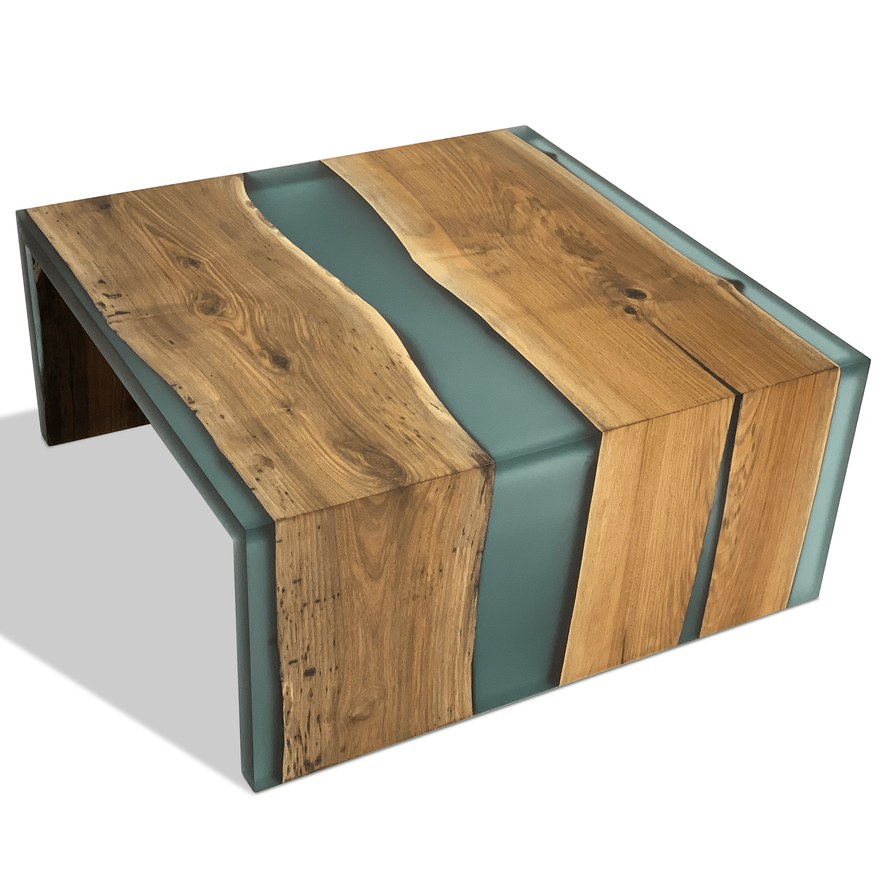 Arditi Collection | Walnut Wood Frosted Waterfall Coffee Table – Modern ...