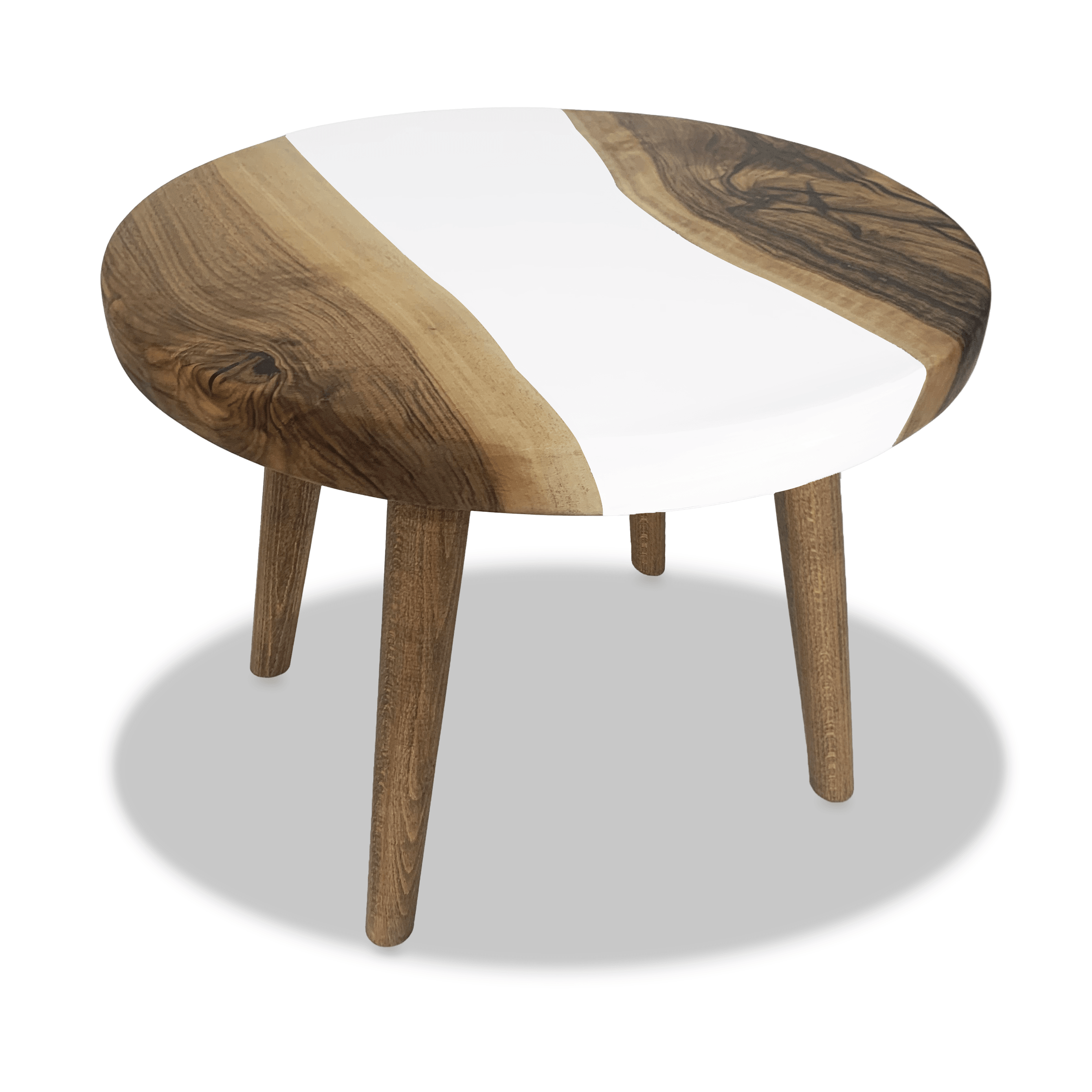 Arditi Collection | White Gamba di Legno Walnut Wood Coffee Table ...